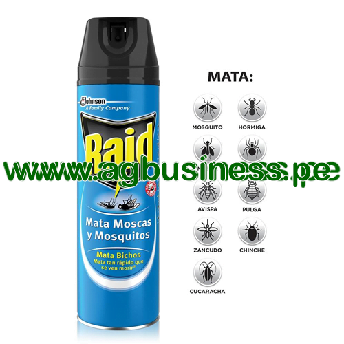 INSECTICIDA RAID MATA TODO 360ML. – AG BUSINESS – Distribuidor de Agua ...